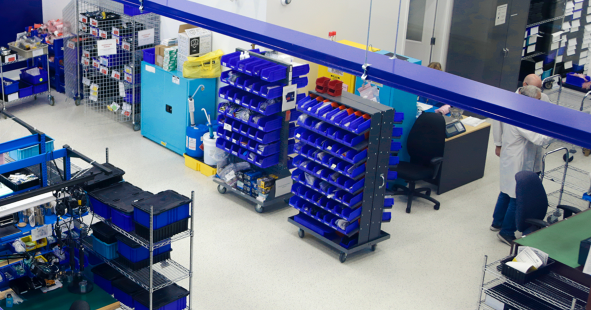 An automated warehouse at Kinova! | Cobot Resources